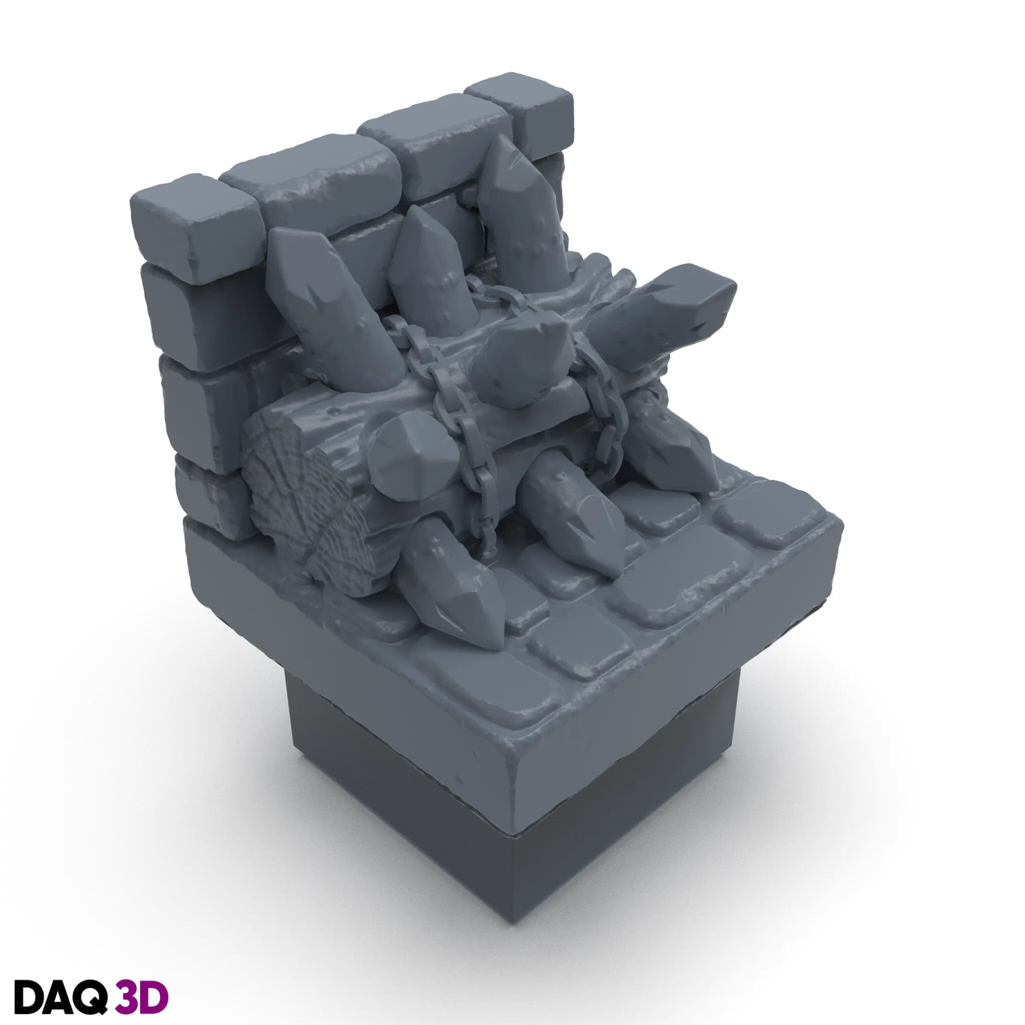 UD-063-Wall Wooden Trap – DAQ 3D